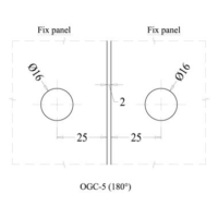 GLASS TO GLASS CONNECTOR 180 DEGREE OGC-5 - Crystal-India