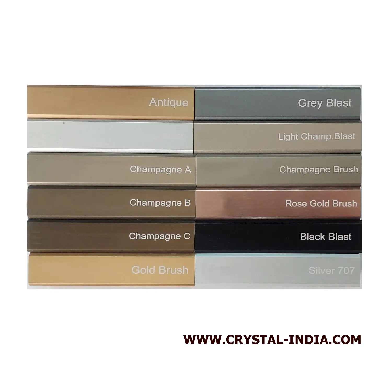 Anodizing and Colour Finishes on Metal Surfaces - Crystal-India